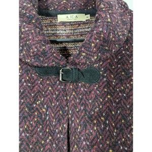 A. Ida | Sweaters | Aida Made In Italy Burgundy Wool Blend Cardigan ...